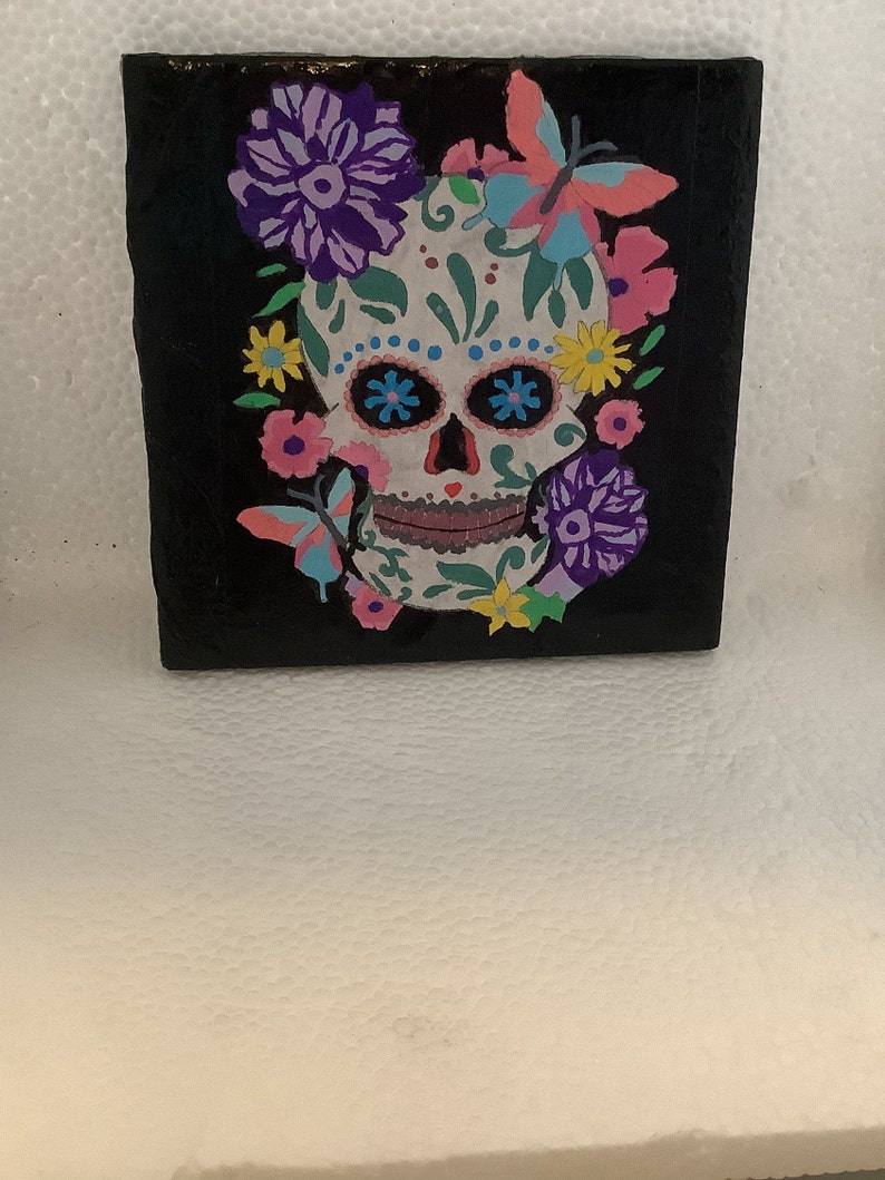 Hand Painted Sugar Skull Coasters. These Adorable Coasters Are Hand ...