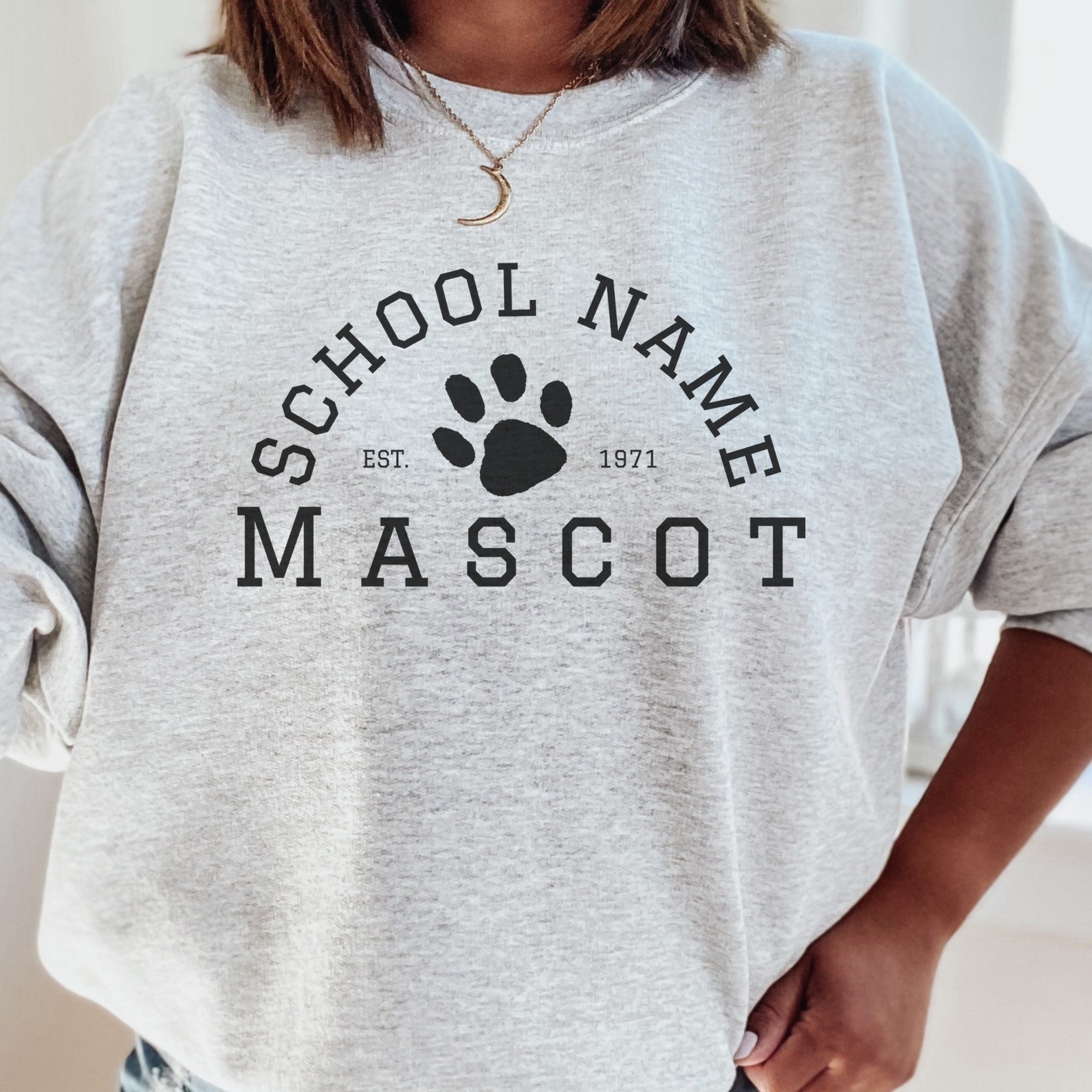 Custom Mascot Sweatshirt Team Mascot Crewneck Sweatshirt - Etsy