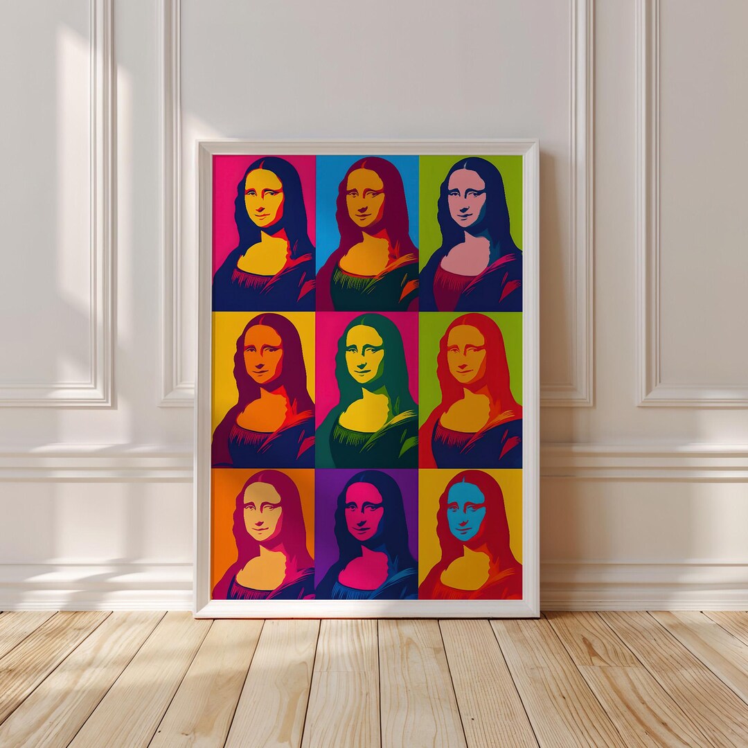 Pop Art Mona Lisa Print: Colourful Warhol Style Wall Art, Bold Poster ...