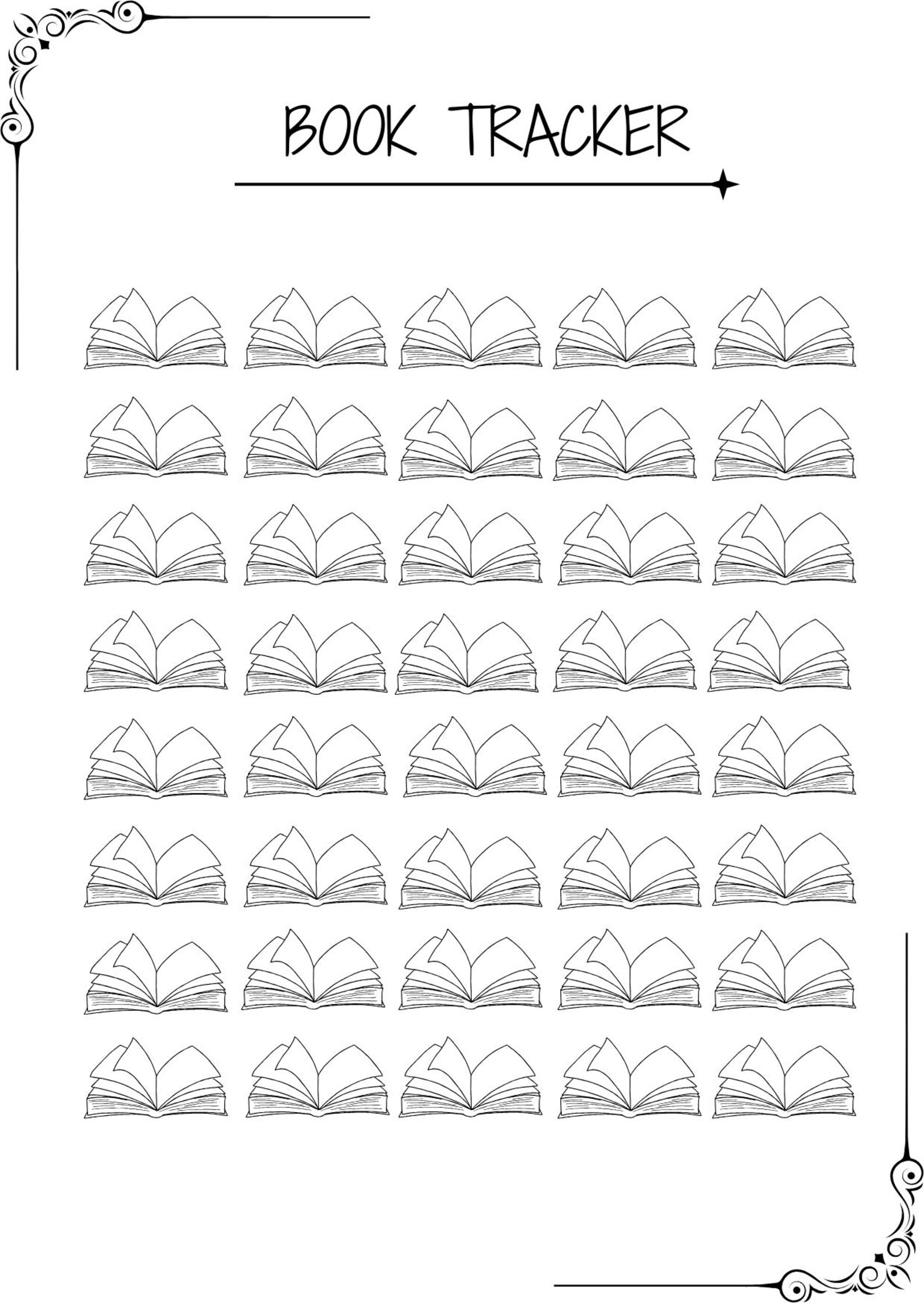 Printable Book Journal - Etsy