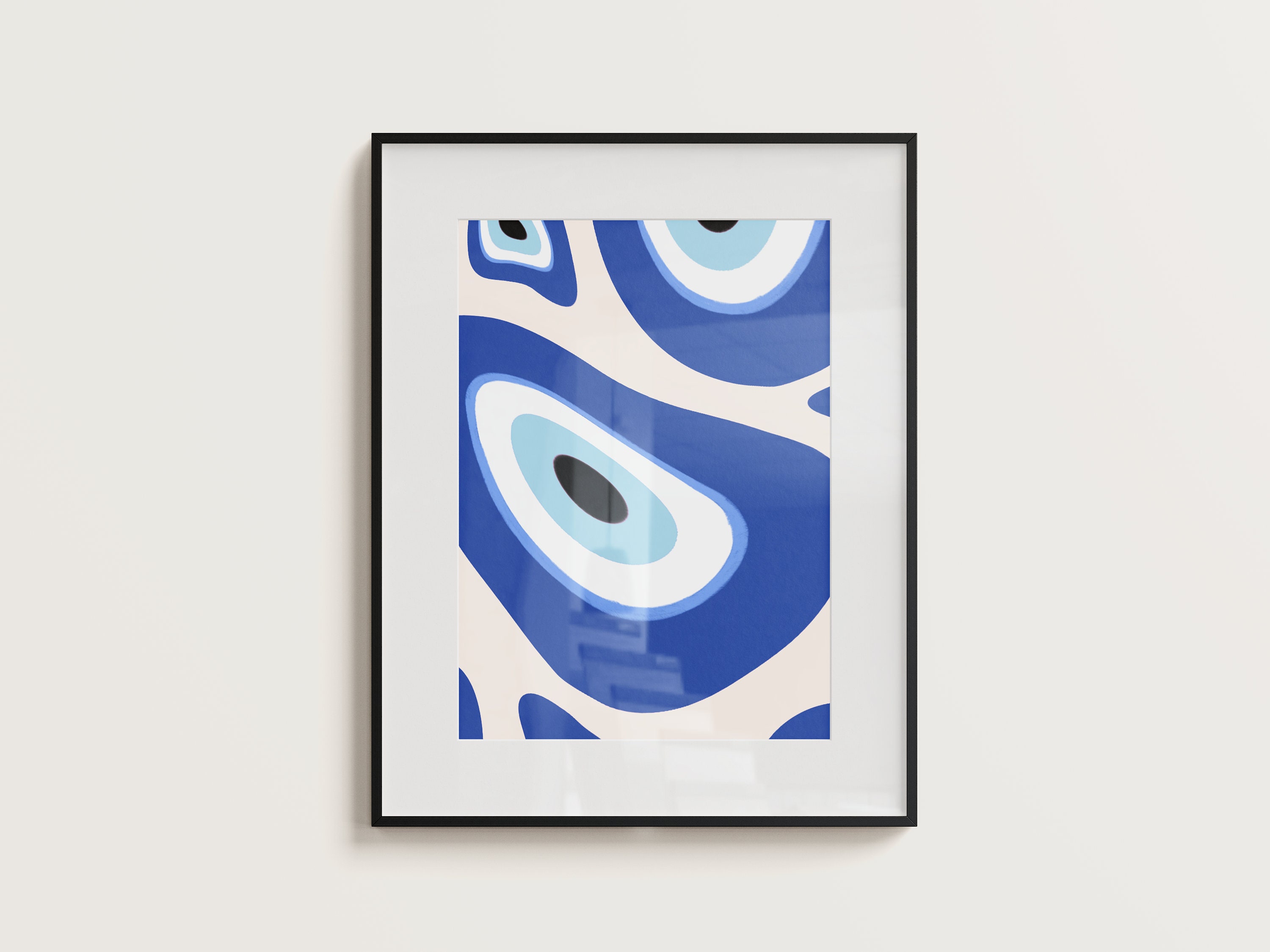 Blue Evil Eye Morphed Trippy Poster - Etsy