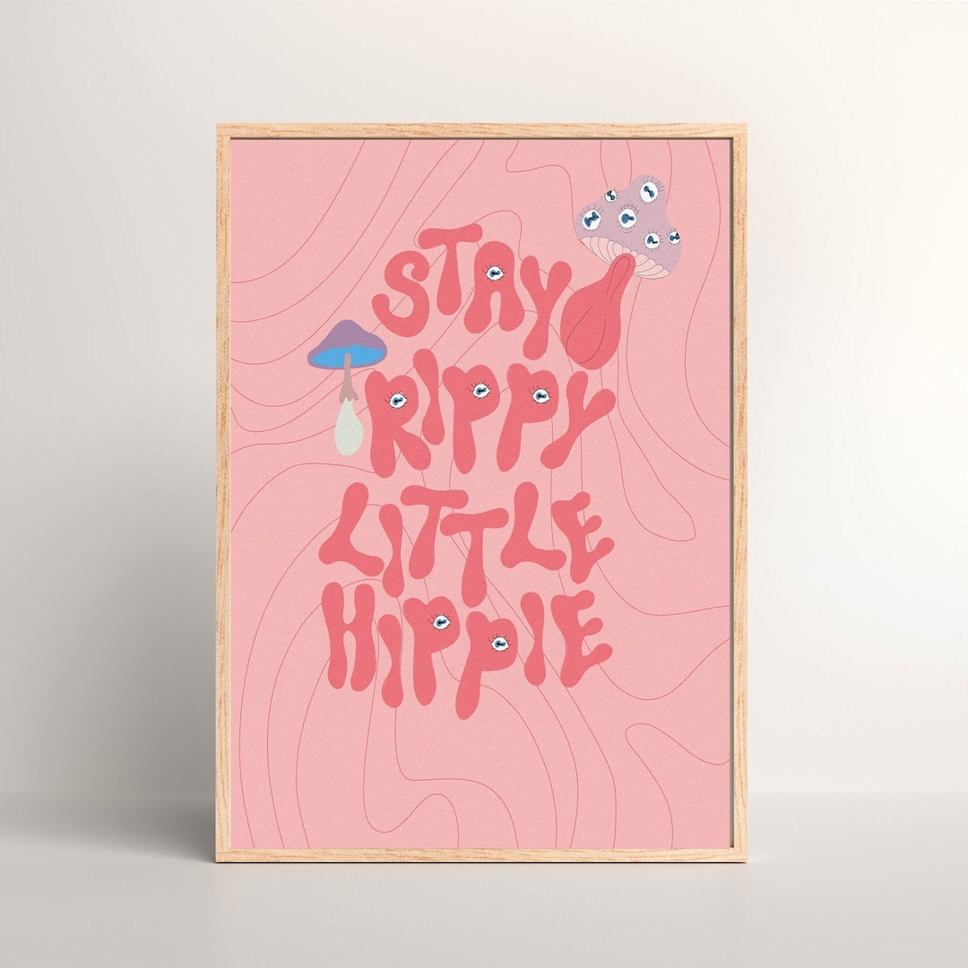 Stay Trippy Little Hippie. Postcard or Poster. - Etsy