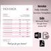 Invoice Template Pink, Printable Invoice Template, Invoice Template for ...