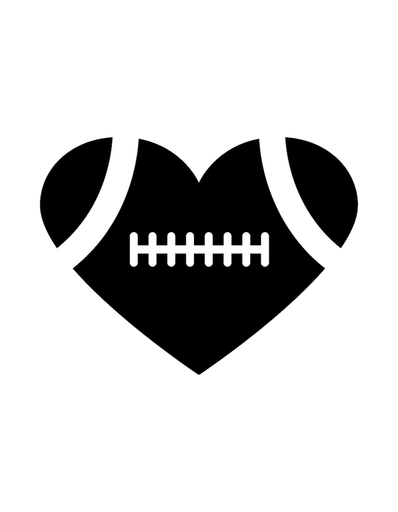 Football Heart SVG Files for Cricut - Instant Digital Download, Perfect ...