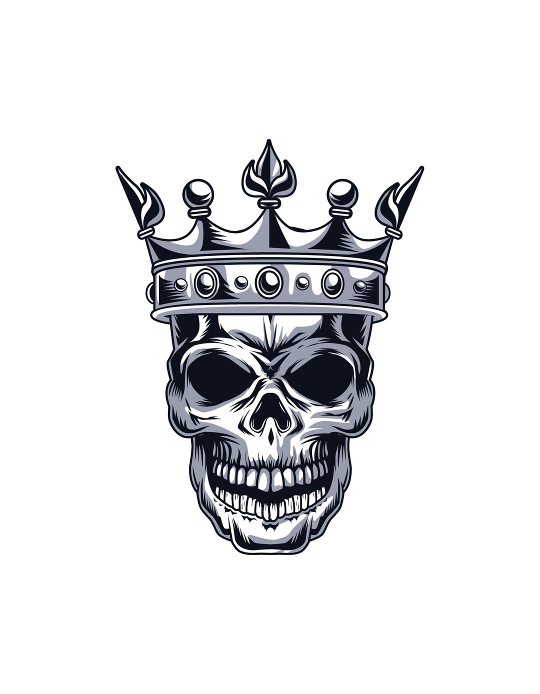 Skull With Crown SVG Files for Cricut - Instant Digital Download ...