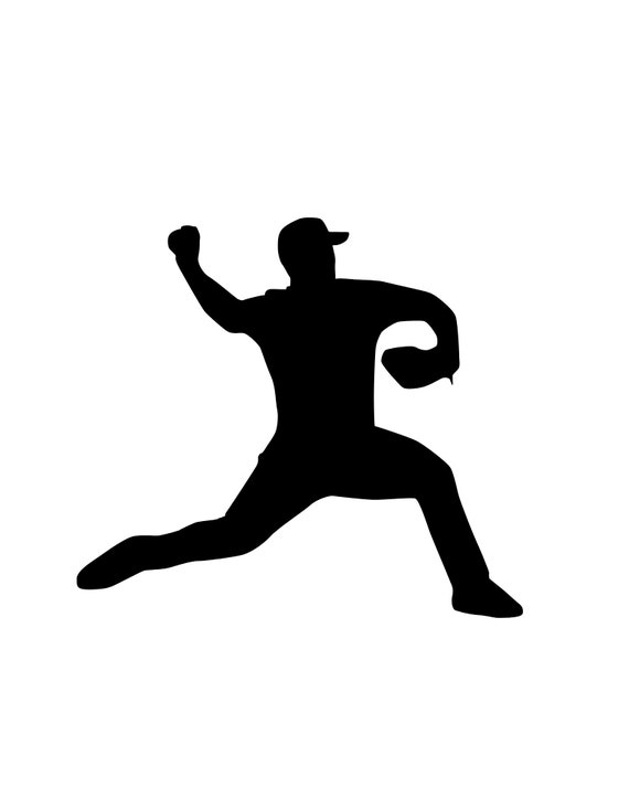 Baseball Pitcher SVG File - Etsy