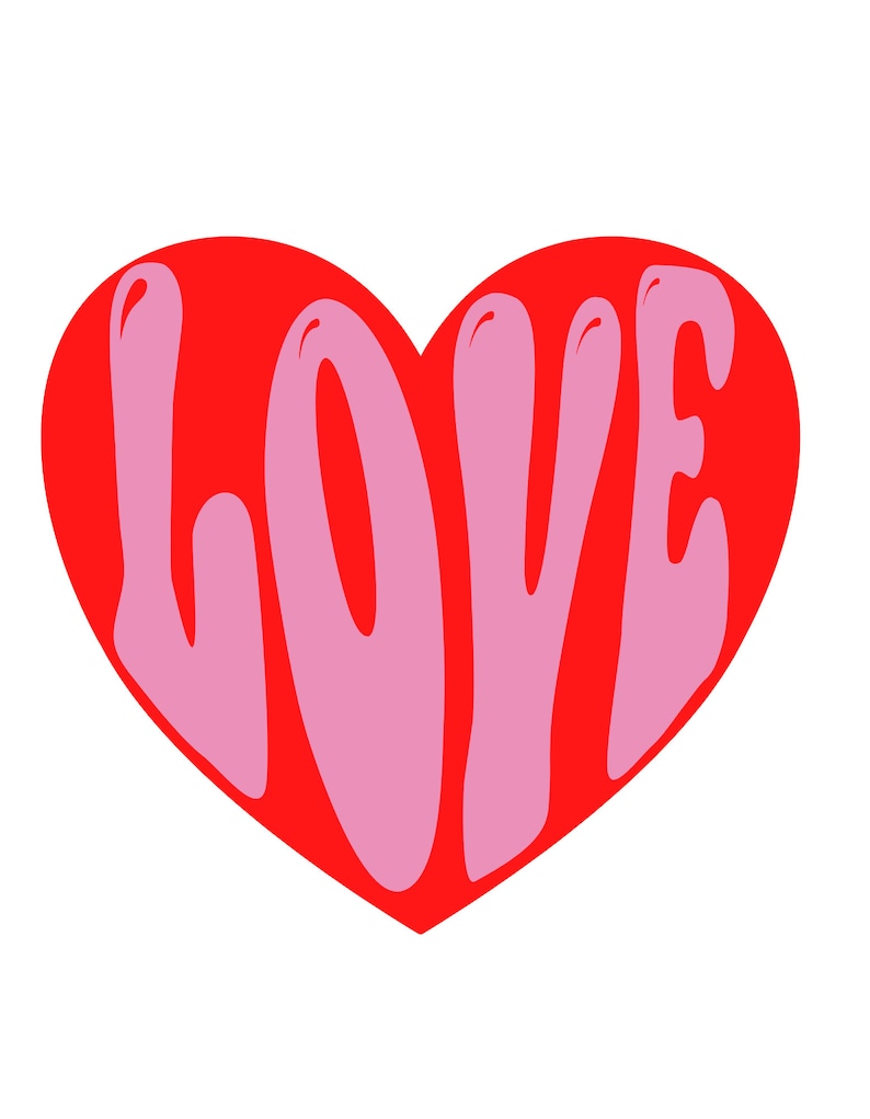 Love Heart SVG File, Instant Download - Etsy