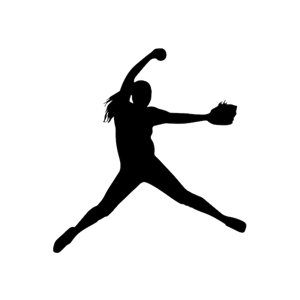 Pitcher Art Softball - Etsy