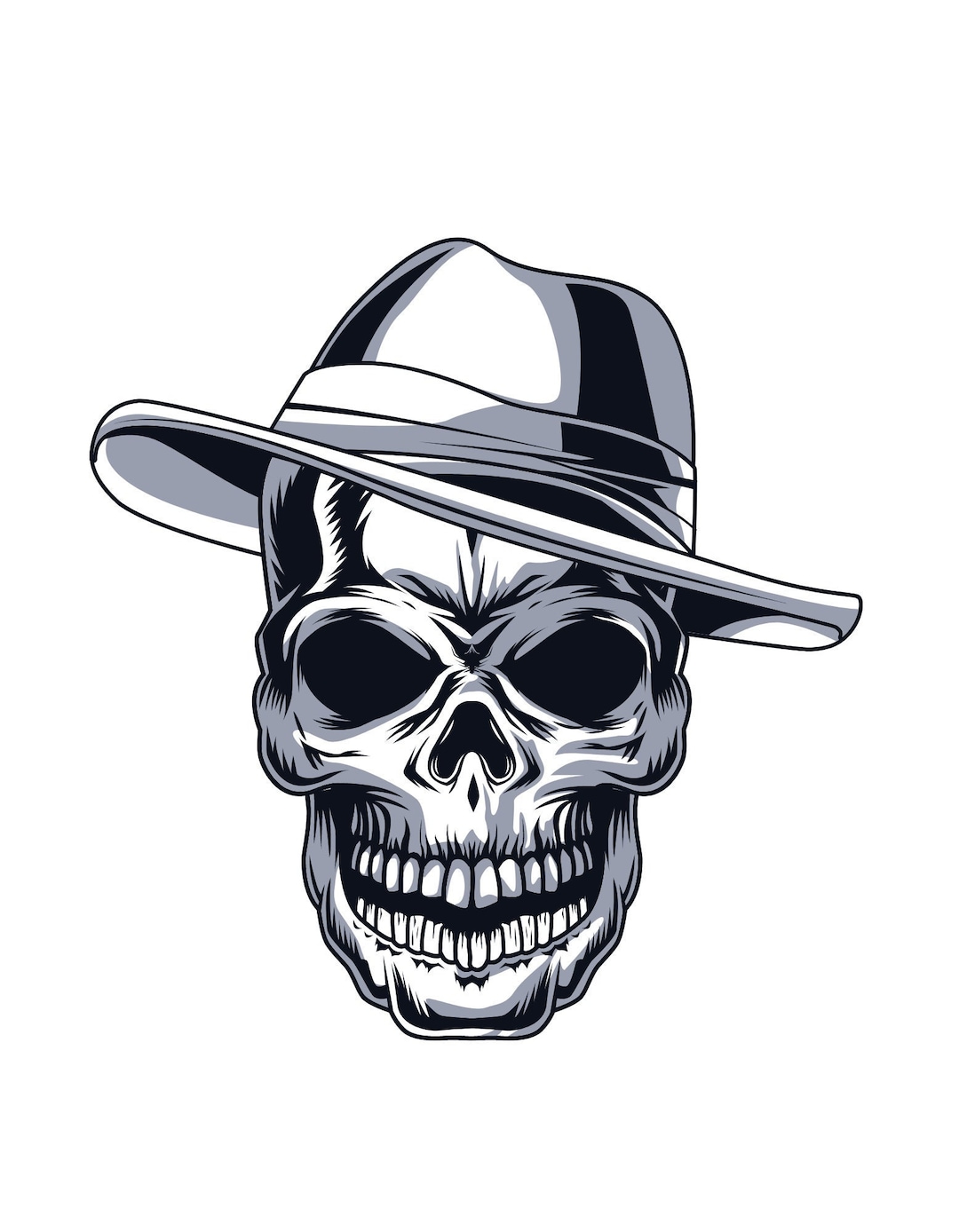 Skull With Hat SVG Files for Cricut - Instant Digital Download, Perfect ...