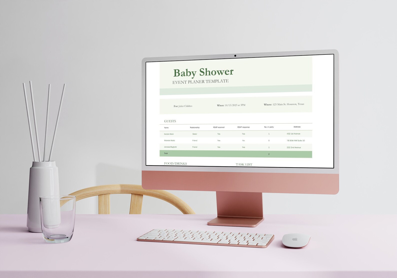 Excel Template Baby Shower Planner Spreadsheet - Organize Your Finances ...
