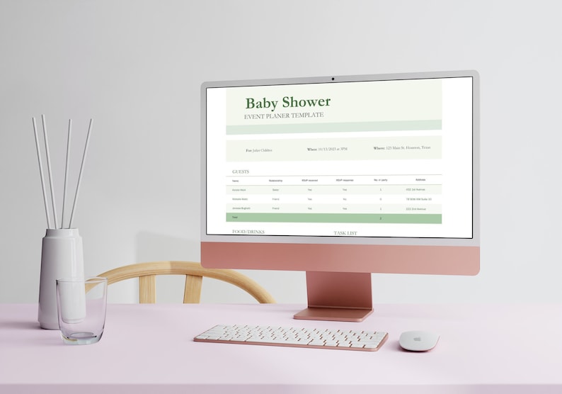 Excel Template Baby Shower Planner Spreadsheet - Organize Your Finances ...