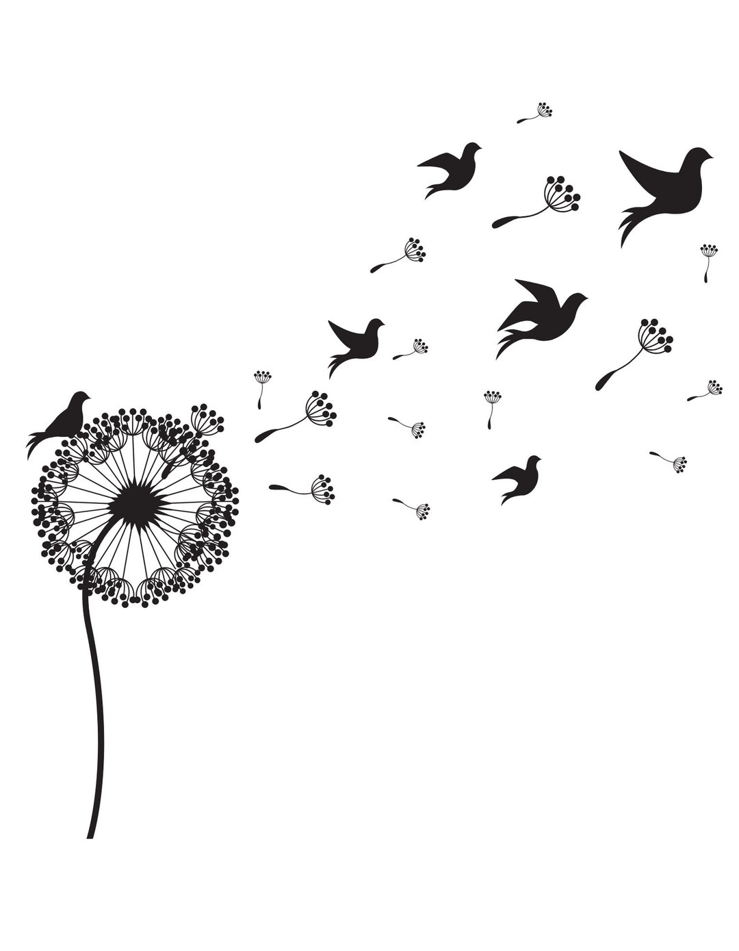 Flower Birds SVG Files for Cricut - Instant Digital Download, Perfect ...