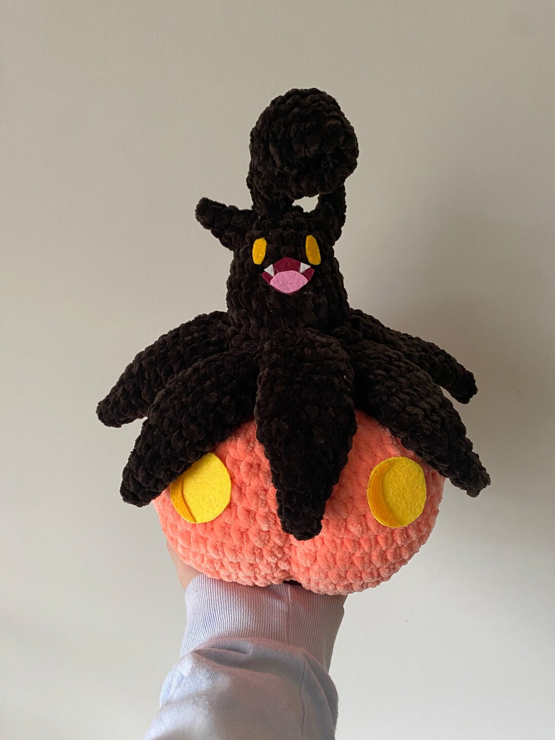 Crochet Pumpkaboo Pokémon Inspired Handmade Pumpkin Bat Plush - Etsy