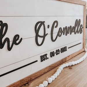 Personalized Wedding Gift Shiplap Established Last Name Sign Wooden ...