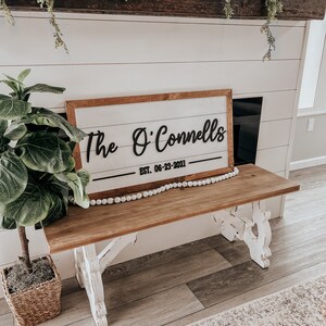 Personalized Wedding Gift Shiplap Established Last Name Sign Wooden ...
