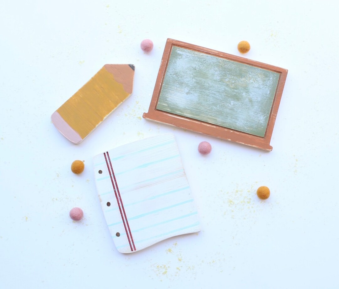 Rustic Back to School Wood Props, Back to School Shelf Decorations ...