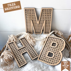 Boho Rattan Letters / Cane Letters / Nursery Letters / Wicker Letters ...