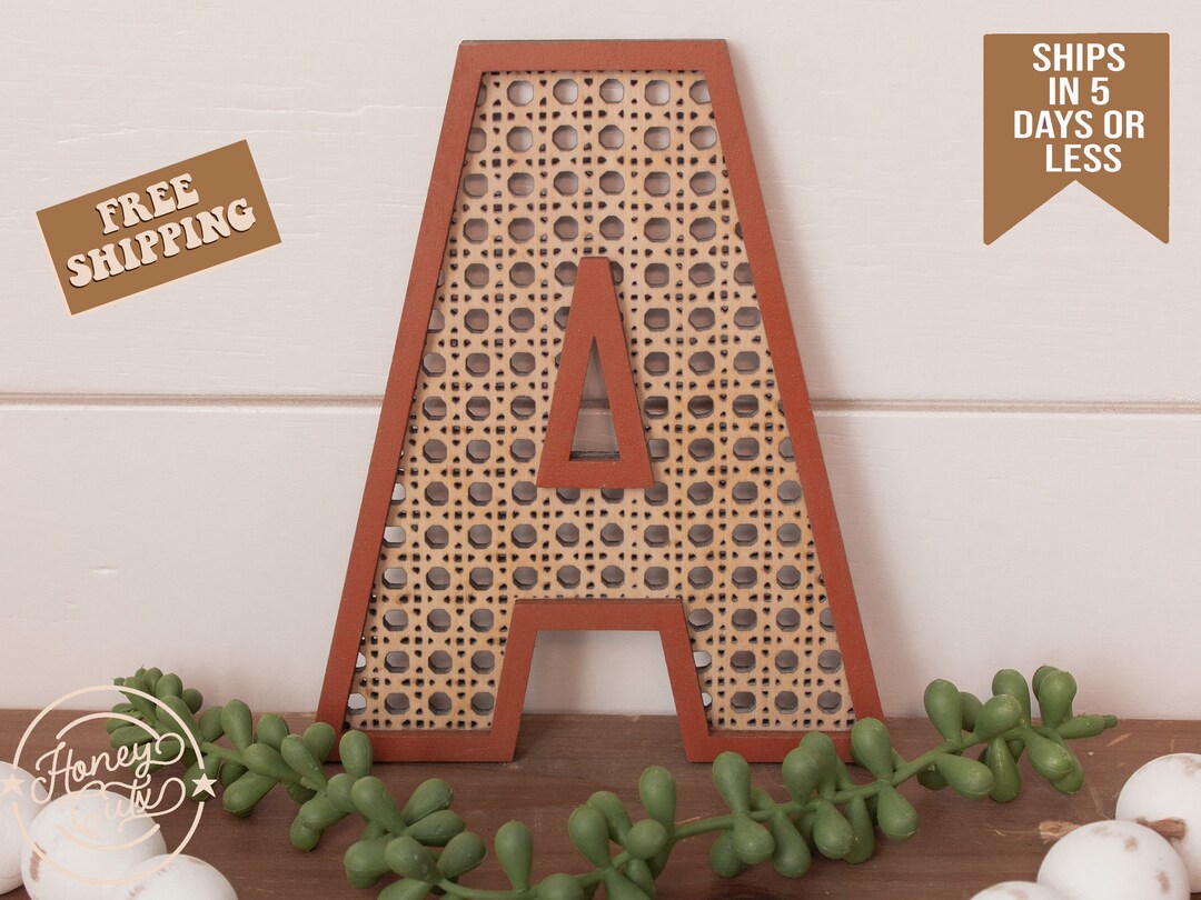 Boho Rattan Letters / Cane Letters / Nursery Letters / Wicker Letters ...