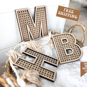 Boho Rattan Letters / Cane Letters / Nursery Letters / Wicker Letters ...