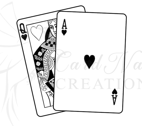 Instant Download of Playing Cards Queen Ace Digital File - Etsy