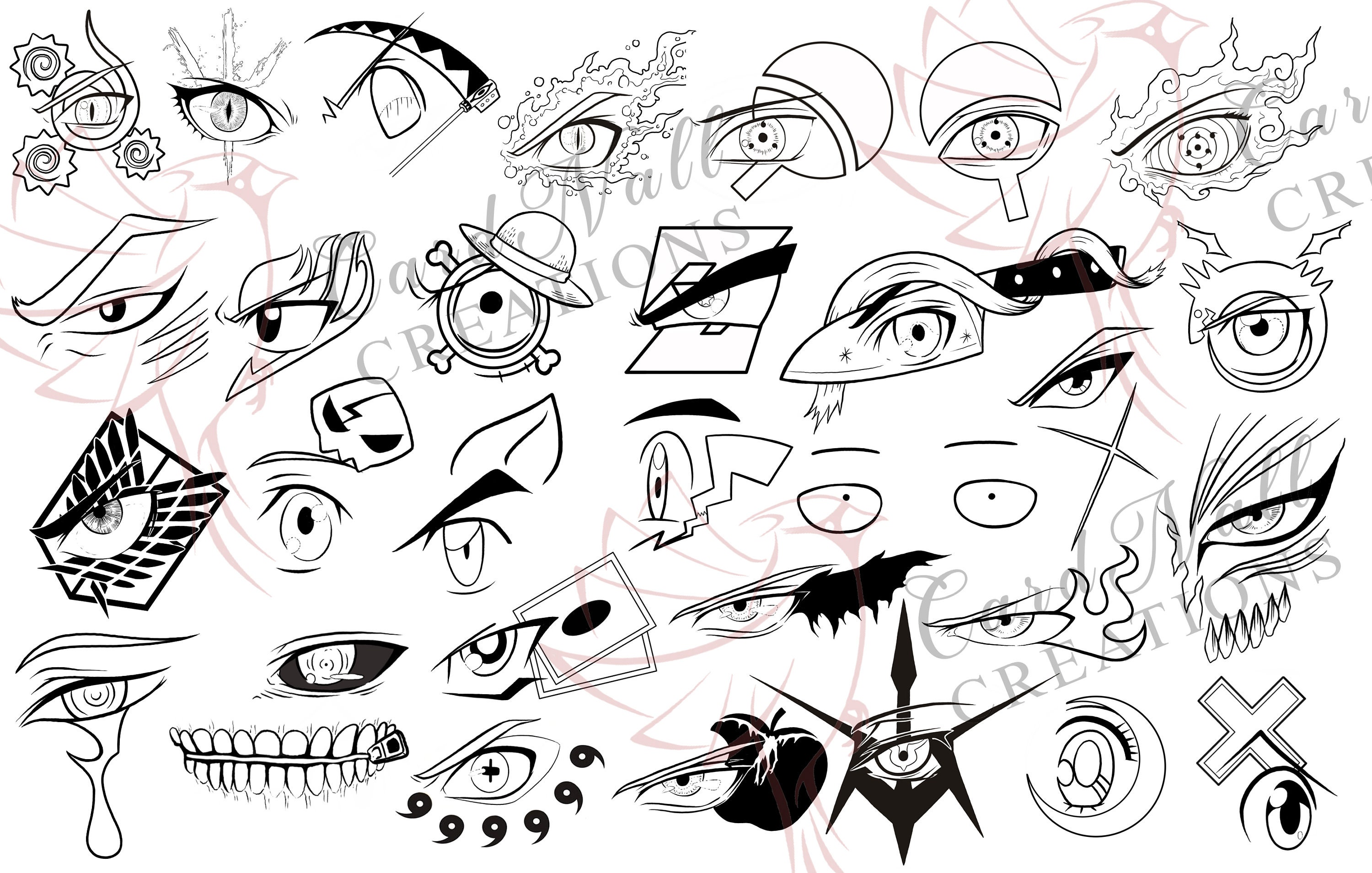 Anime Eyes Digital Download SVG, PNG - Etsy