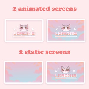 ANIMATED Stream Screen / Stream Starting Soon / Loading Screen / Cute ...