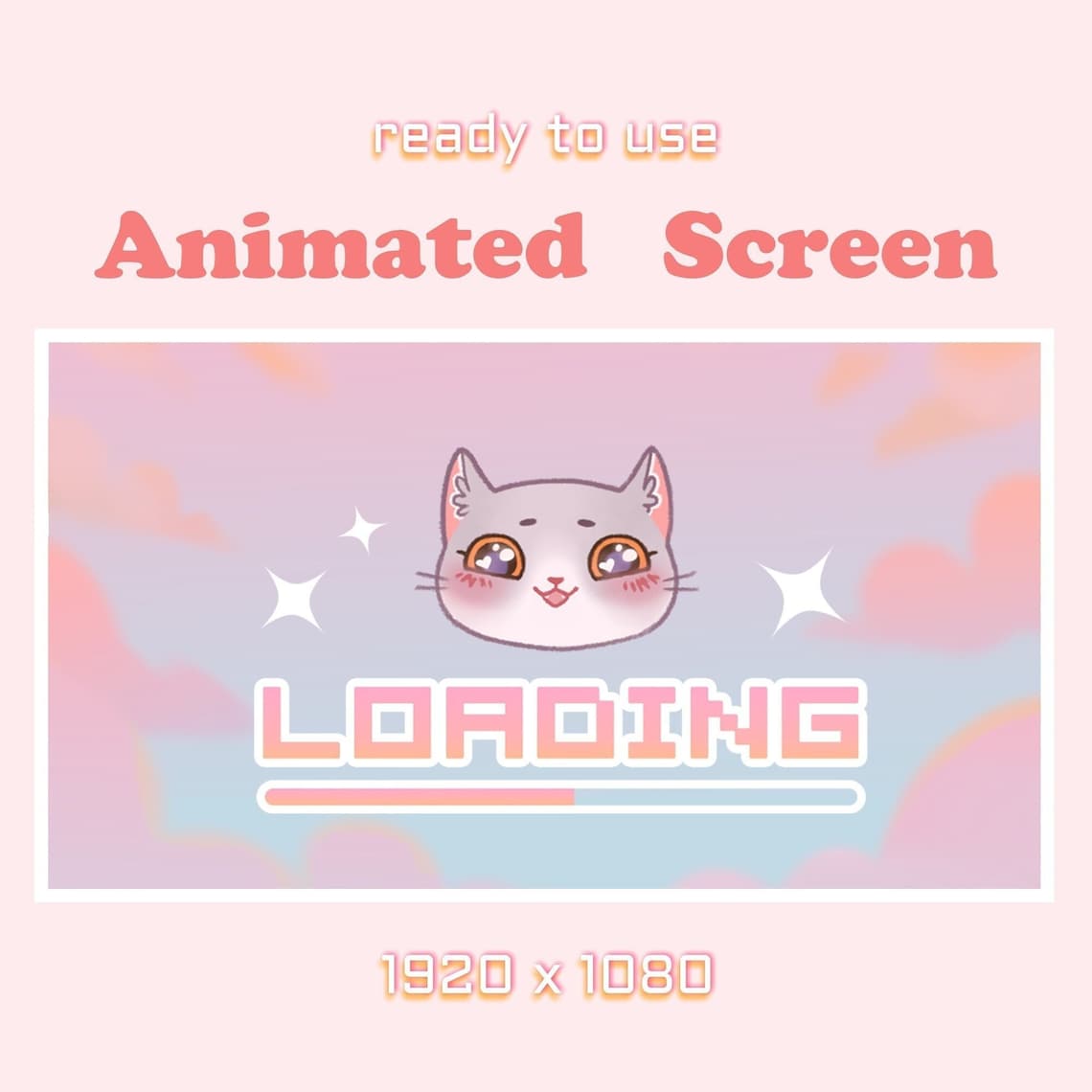 ANIMATED Stream Screen / Stream Starting Soon / Loading Screen / Cute ...