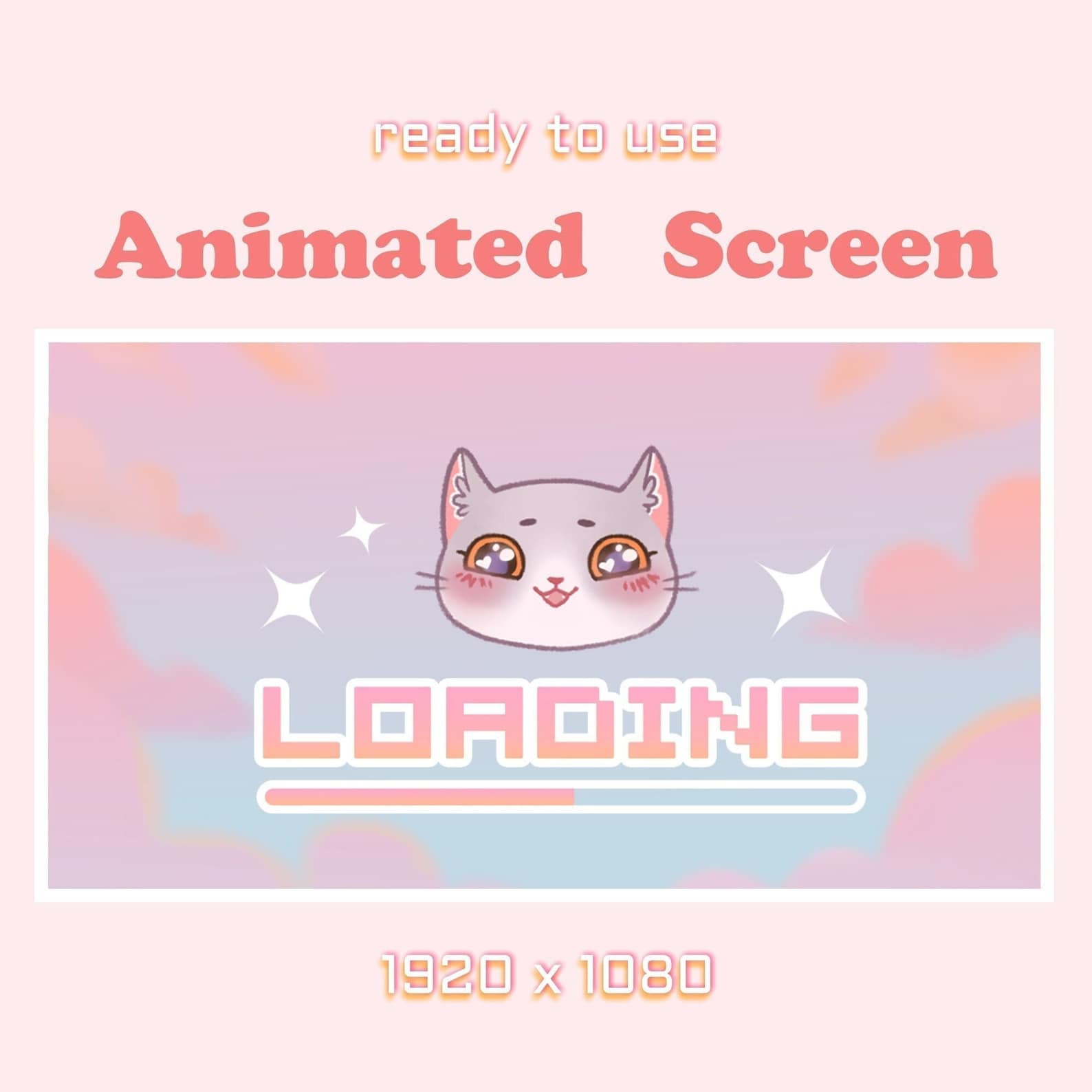 ANIMATED Stream Screen / Stream Starting Soon / Loading Screen / Cute ...