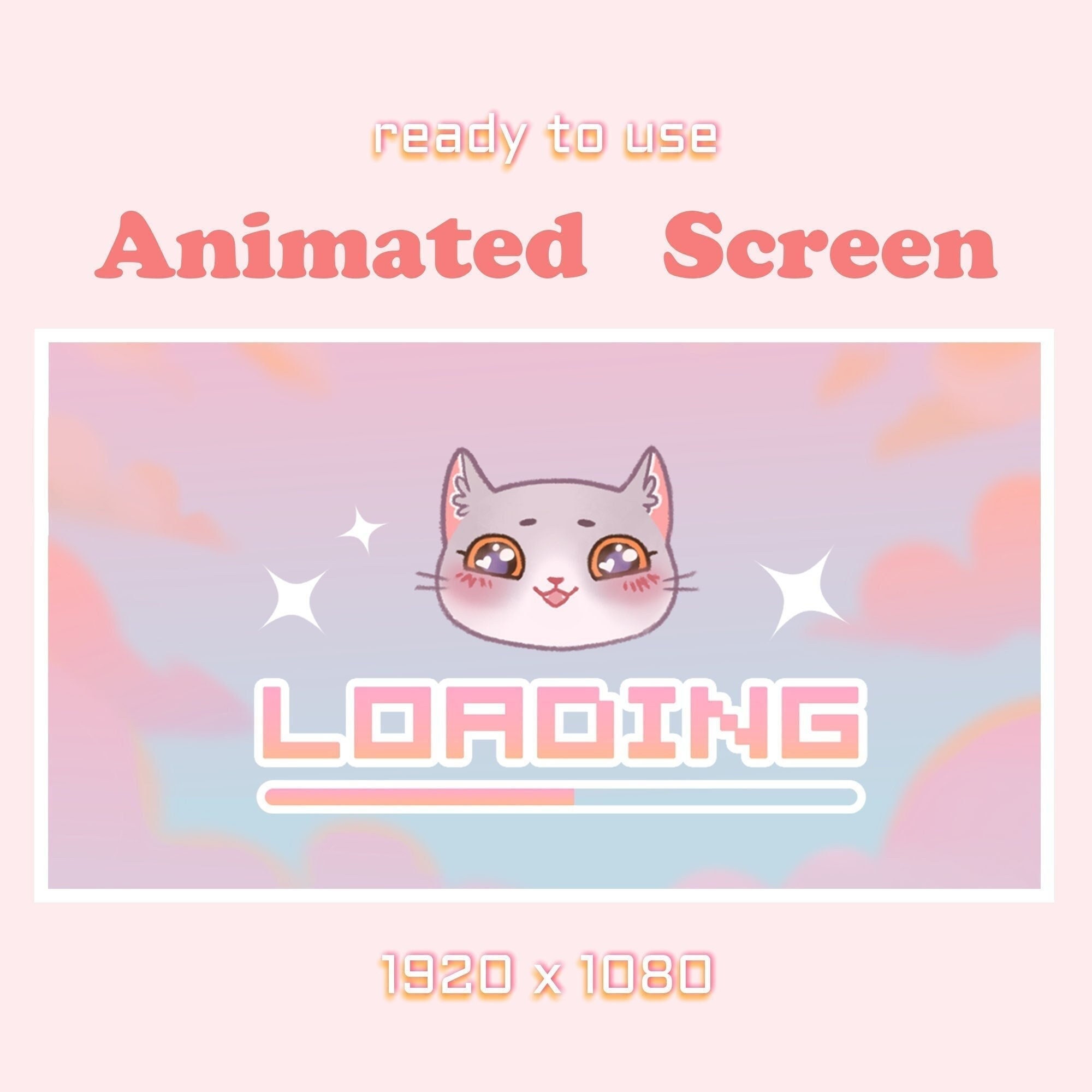 ANIMATED Stream Screen / Stream Starting Soon / Loading Screen / Cute ...
