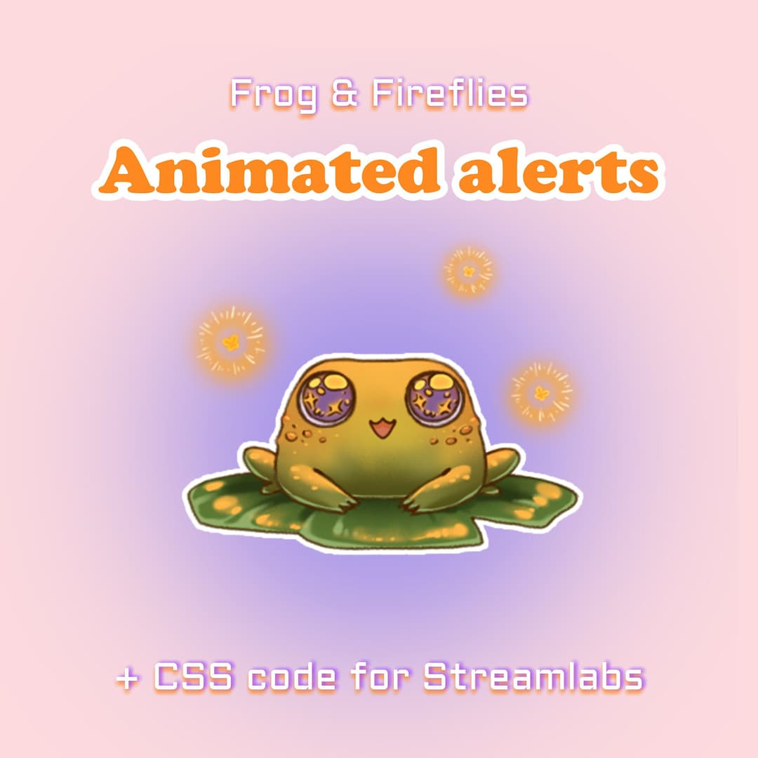 ANIMATED Frog & Fireflies Alerts | Twitch, Youtube, Streamlabs | Stream ...