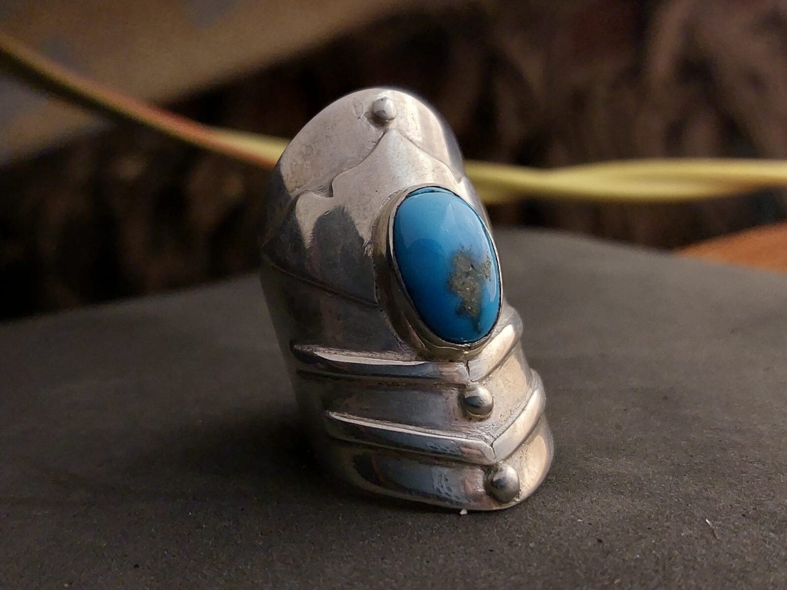 Sky Blue Turquoise Ring for Men Women Solid Sterling Silver 925 Ring ...