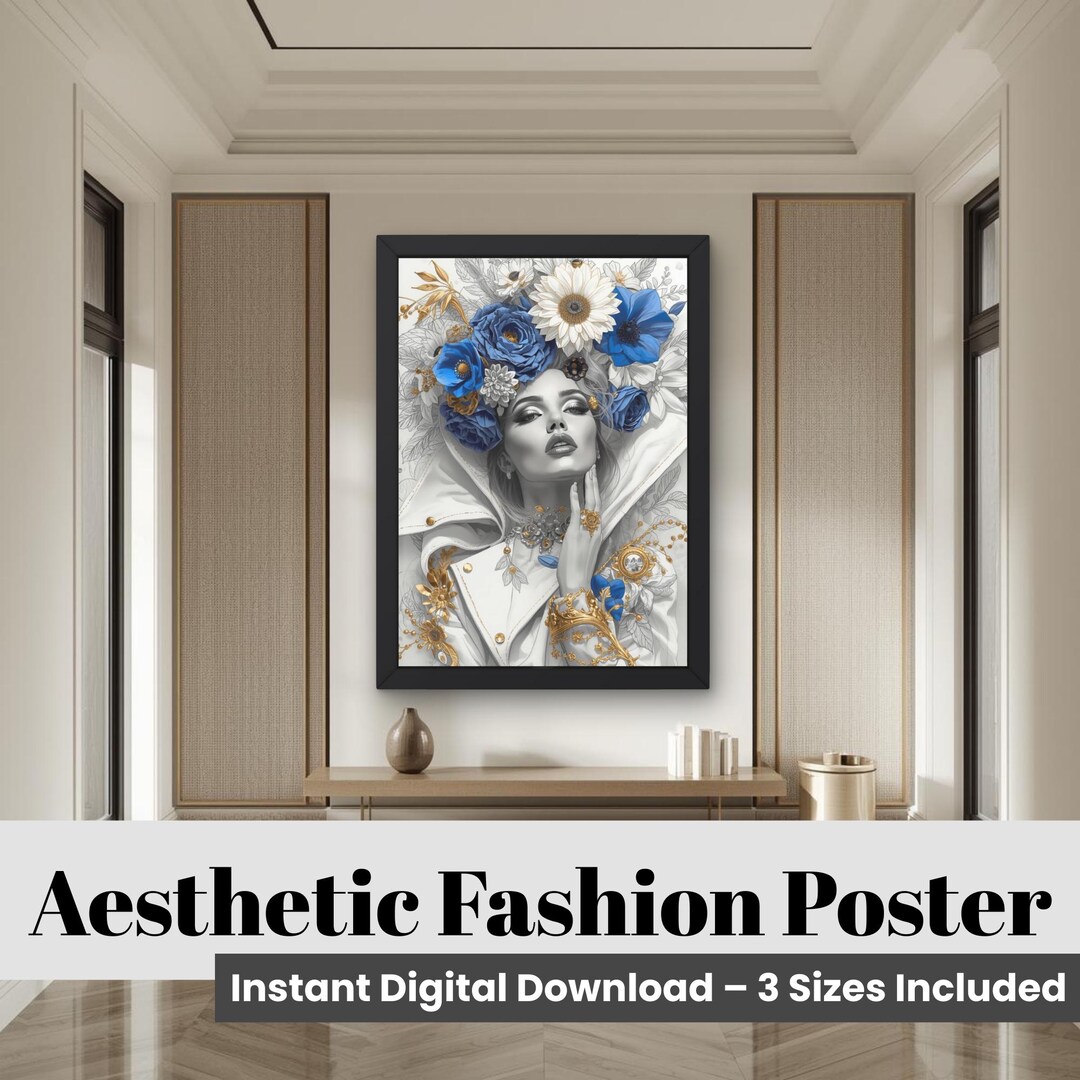 Gothic Fashion Poster | Aesthetic Wall Art Print | Gothic Glam Wall ...