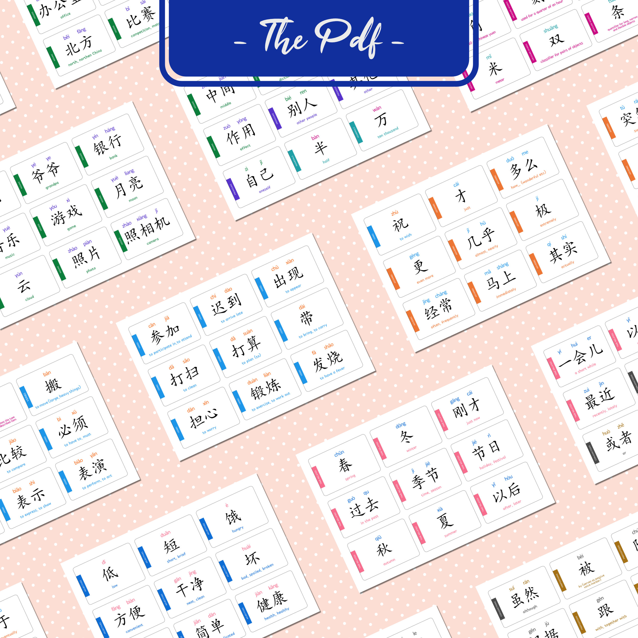 Printable Hsk 3 Vocabulary List Flashcards 300 Words Comprehensive