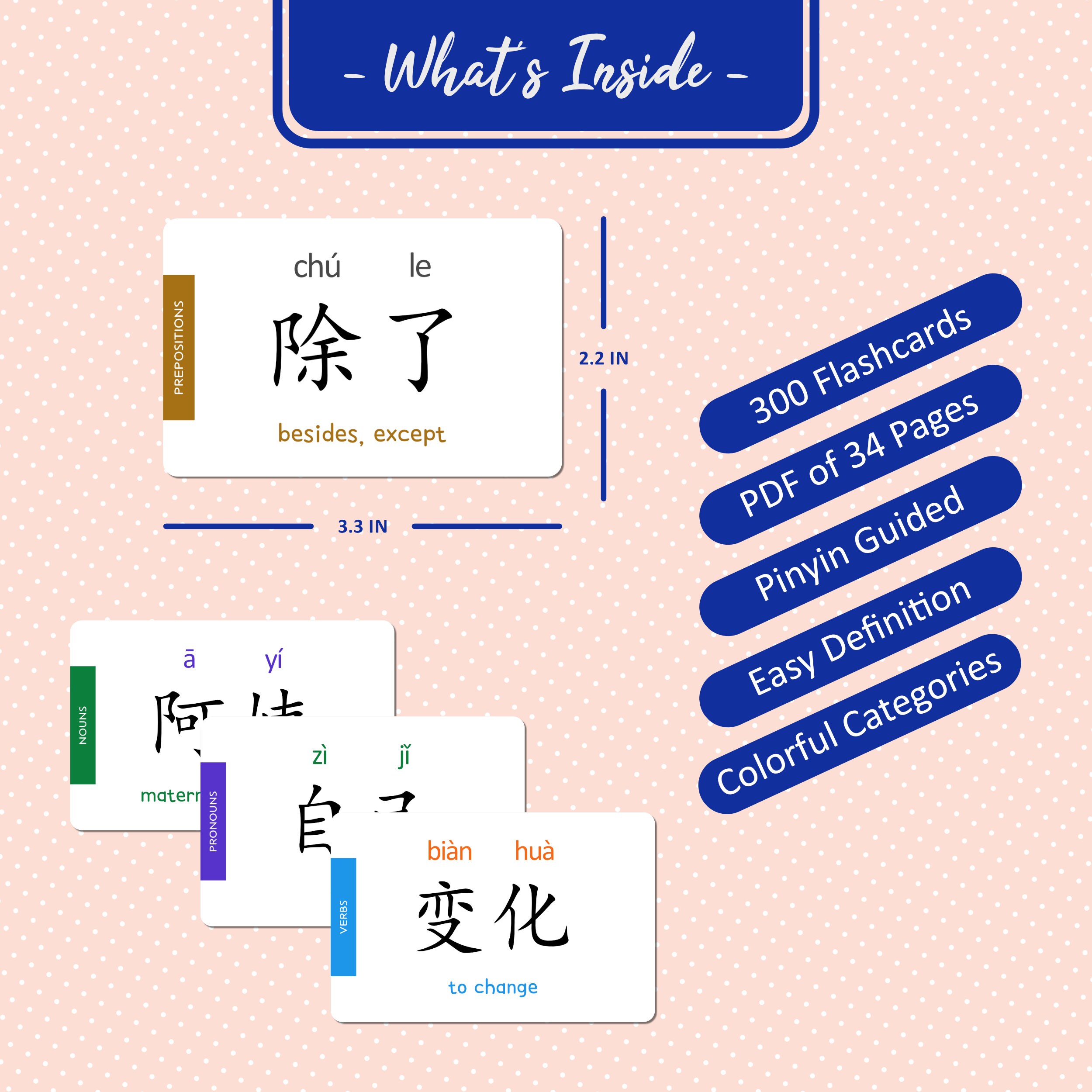 Printable HSK 3 Vocabulary List Flashcards | 300 Words | Comprehensive ...