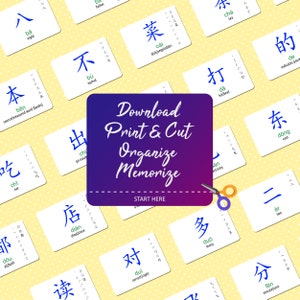 Printable | HSK 1 Flashcards (173 Chinese Characters) Vocabulary List ...