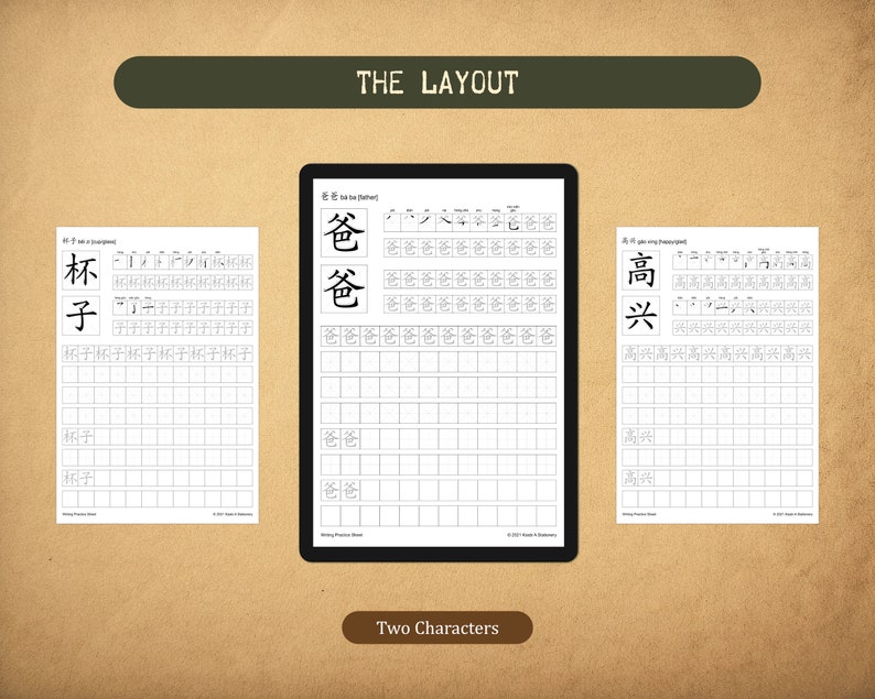 Printable HSK 1 Chinese Writing Worksheet Vocabulary List - Etsy