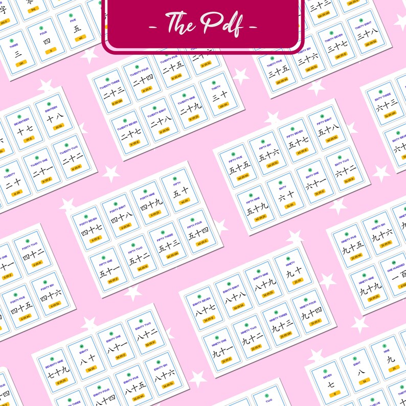 Printable Numbers in Chinese Flashcards | Count From 0 to 100 ...