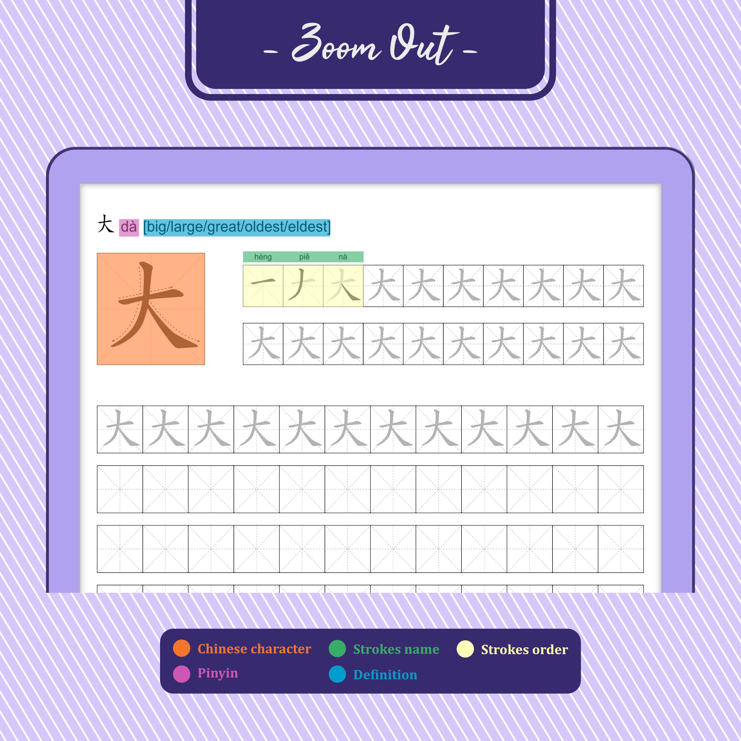 Printable | HSK 1 Chinese Writing Worksheets Vocabulary List | Digital ...