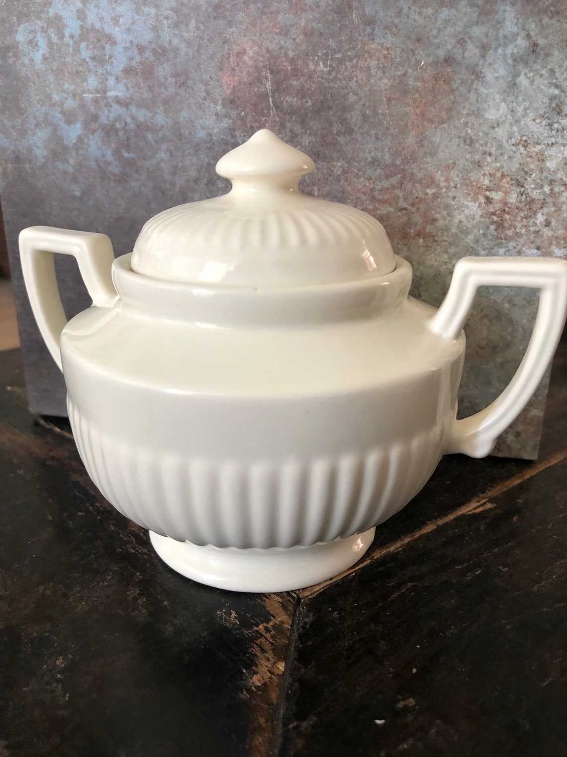 Wedgwood Empire Royal Creamware Sugarbowl - Etsy