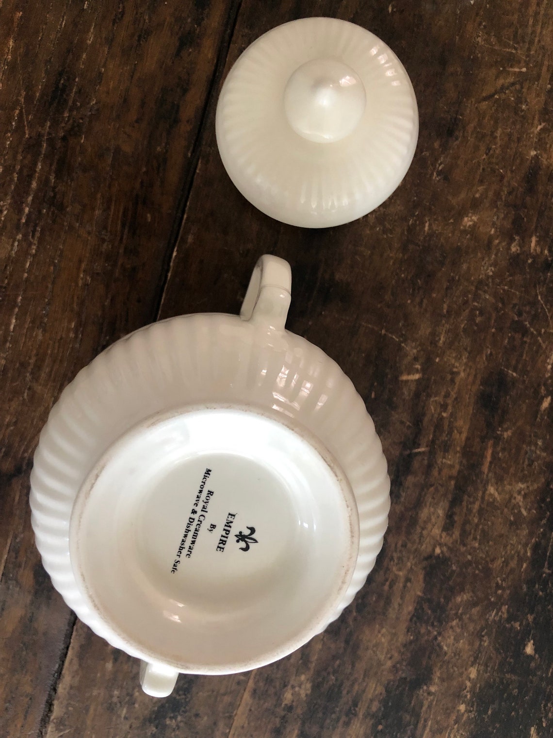 Wedgwood Empire Royal Creamware Sugarbowl - Etsy