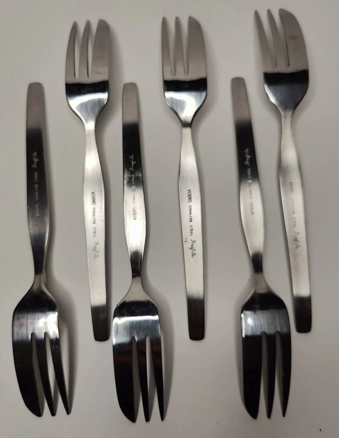 Viners Pastry Cake Fork X 6. Solid Stainless Steel. Profile Empire. New ...