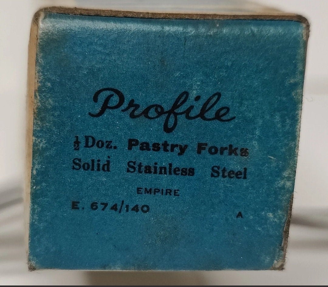 Viners Pastry Cake Fork X 6. Solid Stainless Steel. Profile Empire. New ...