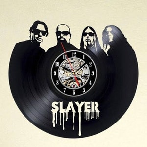 Thrash Metal Band Vinyl Record Clock, Rock Band Gifts, Decor for Man Room, Rock Artwork ...