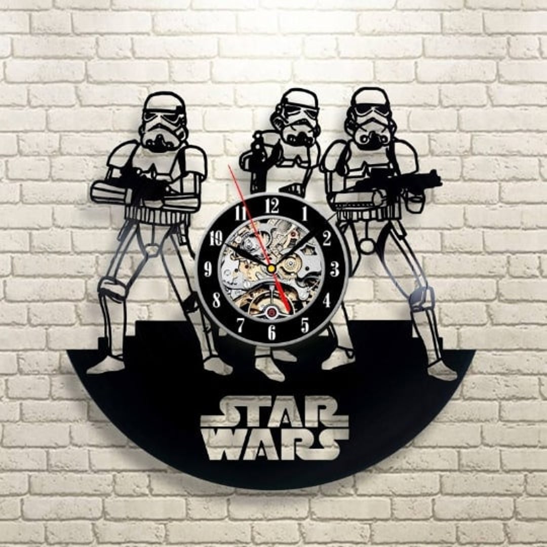 Stormtroopers Vinyl Record Black Wall Clock Star Wars Characters Unique ...