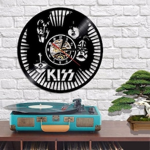 Rock Stars Vinyl Record Wall Clock Heavy Metal Wall Decor Laser Cut Art ...