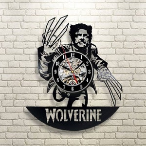 Wolverine Vinyl Record Comics Clock, Wolverine Art, Superhero Decor for ...