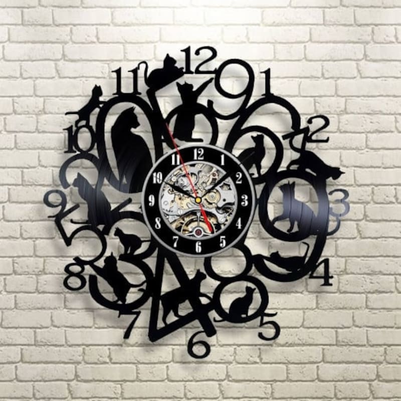 Meowing Cat Clock - Etsy