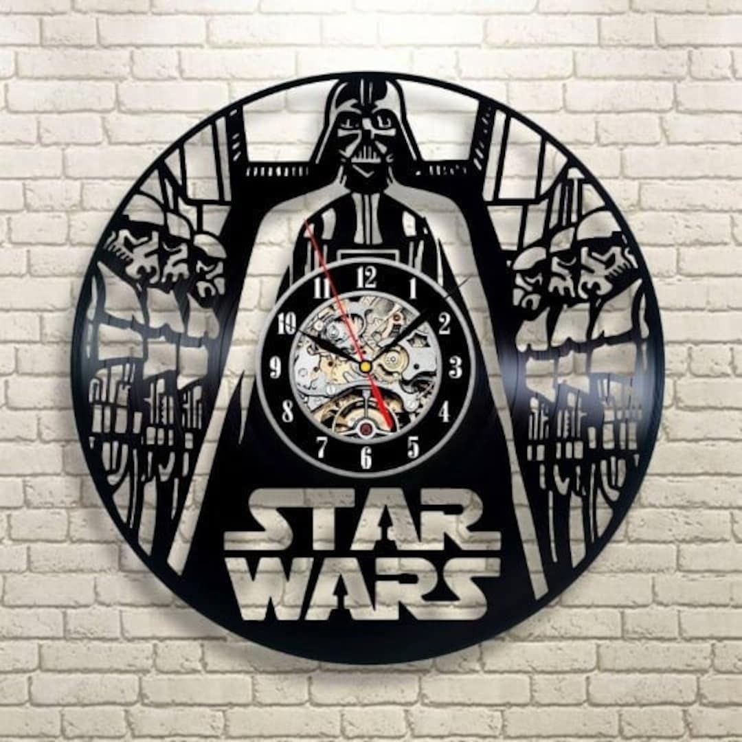 Star Wars Darth Vader Vinyl Record Clock, Original Wall Decor, Star ...