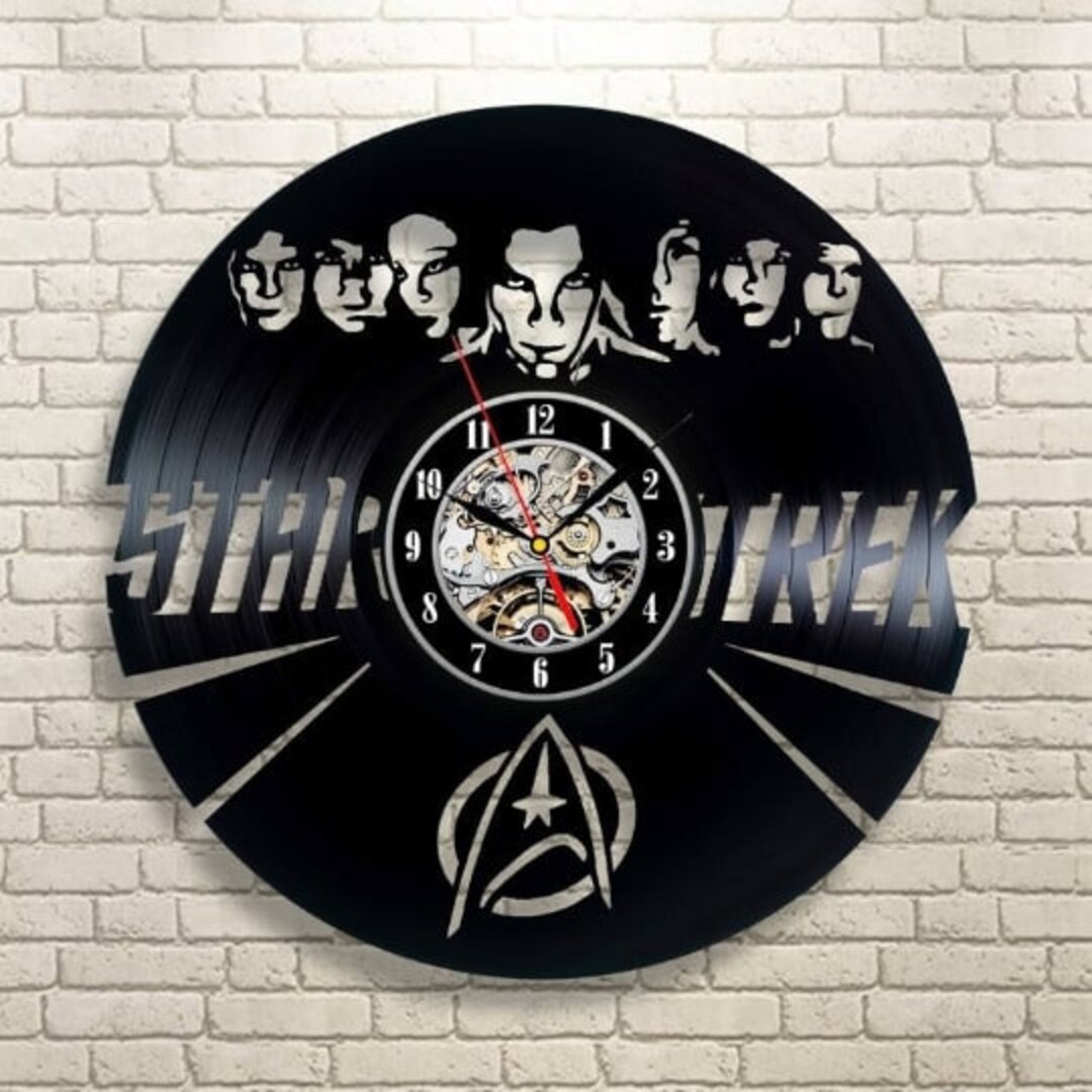 Star Trek Vinyl Record Clock, Decor for Walls, Science Fiction Wall Art ...