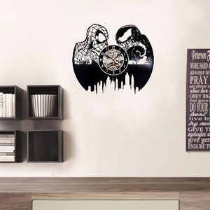 Spider Man Venom Vinyl Record Wall Clock, Housewarming Gifts for Son ...